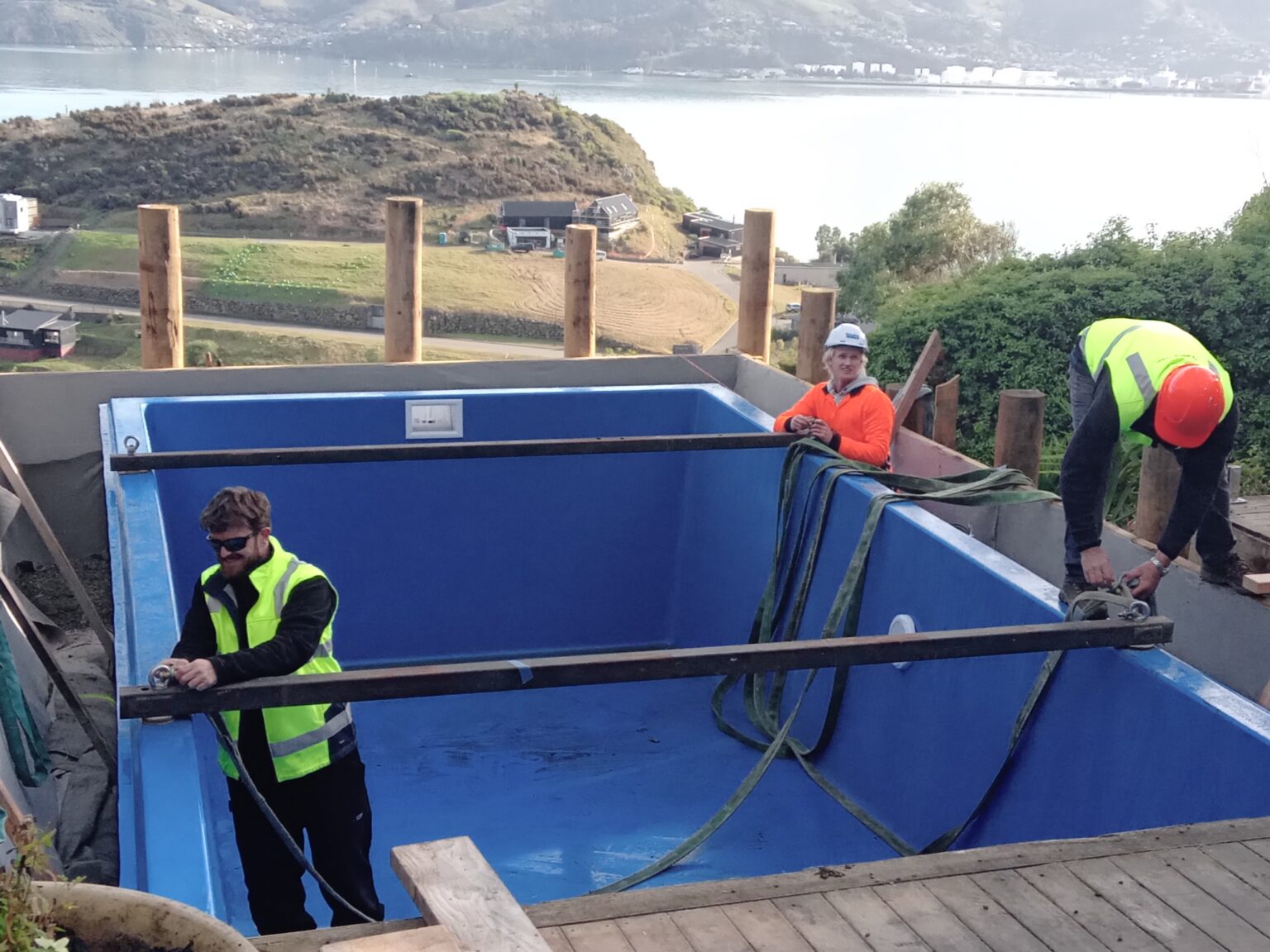 Helicopter Pool Installation for Hard to Access Location | Bermuda Pools